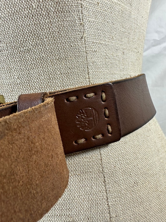 Genuine vintage TIMBERLAND brown leather belt large s… - Gem