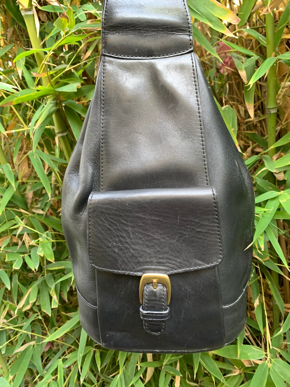 Genuine Vintage BALLY Black Leather Napsack Shoulder Bag 90s - Etsy