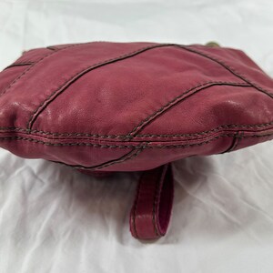 Genuine Vintage FOSSIL Magenta Berry Leather Cross Body Shoulder Bag - Etsy