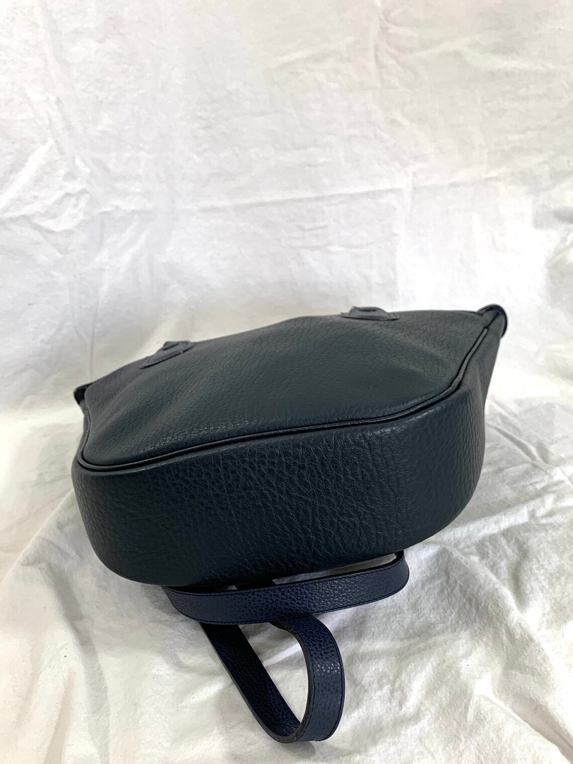 Vintage Navy Blue Pebble Leather Shoulder Bag Purse Custom - Etsy