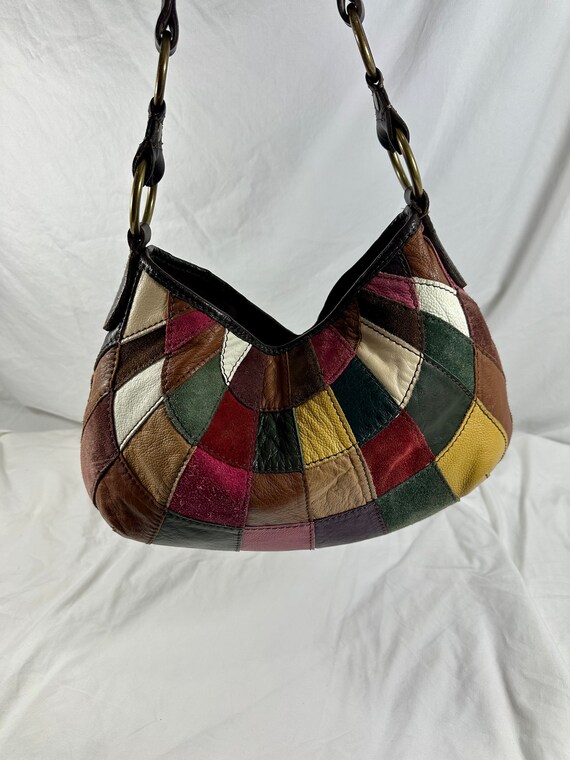 Genuine LUCKY vintage multi color leather patchwork s… - Gem