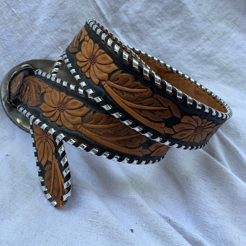 Genuine Vintage Large Maplamex M13 M & F Western Rodeo Belt and Buckle ...