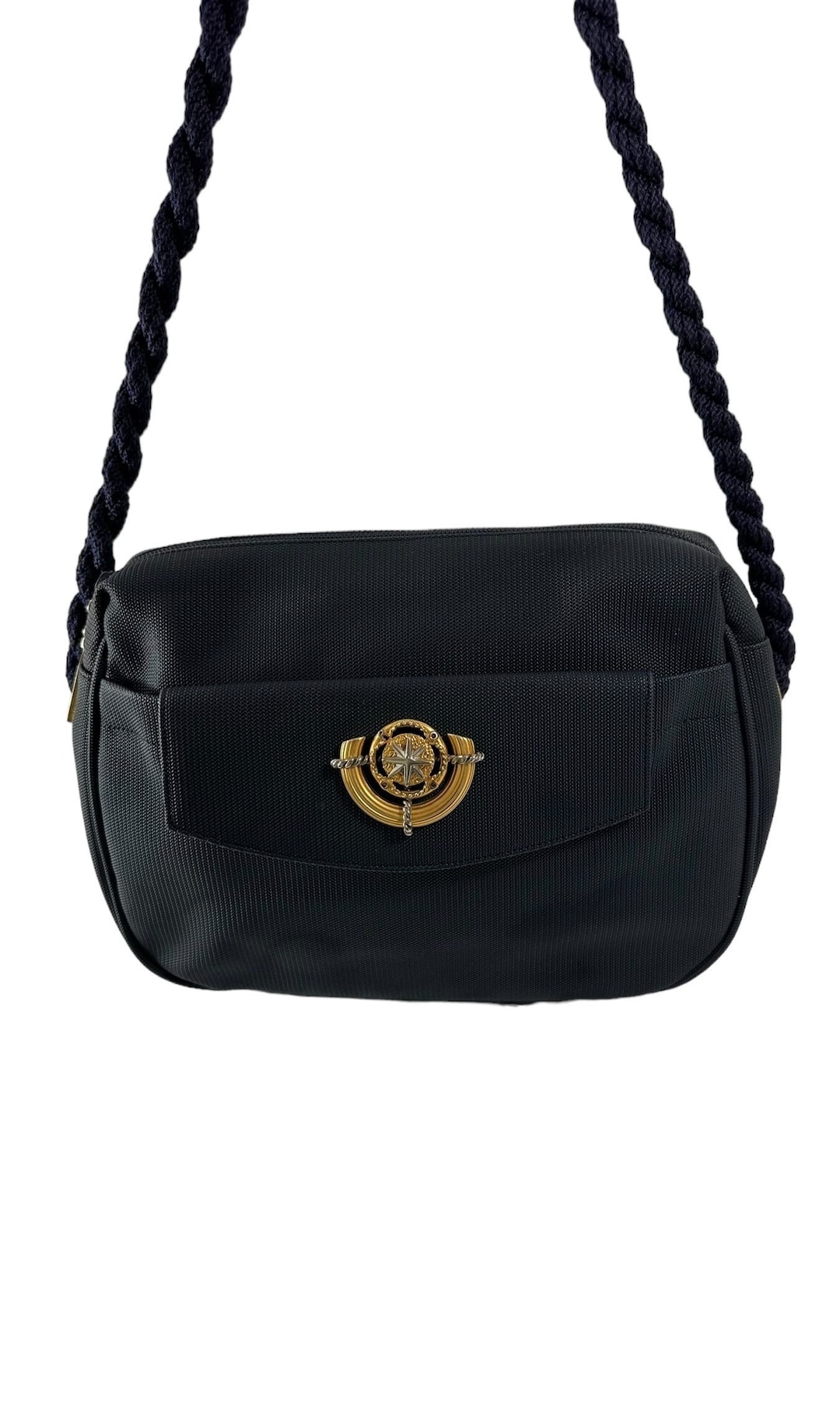 Vintage RODO Navy Blue Nautical Shoulder Bag Purse Crossbody 80s Rope ...