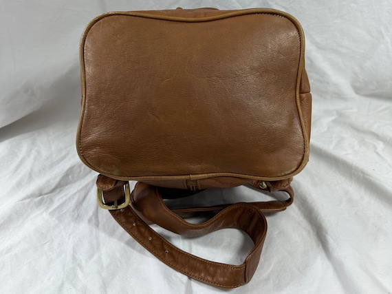 Genuine BOULDER RIDGE tan leather backpack rucksack f… - Gem