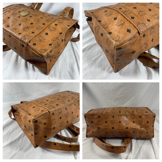 Genuine MCM Munchen cognac tan signature canvas and l… - Gem