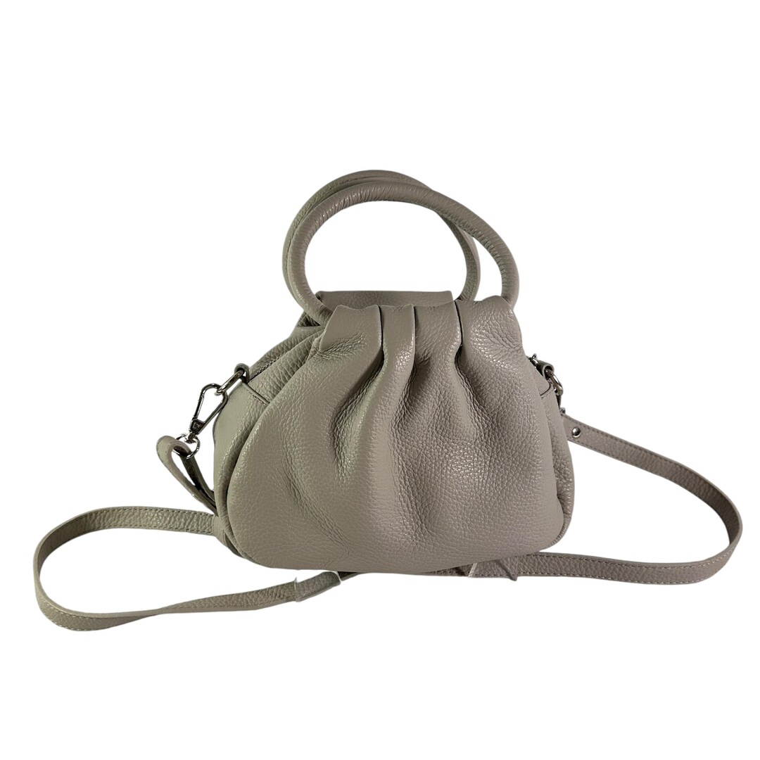 Genuine LAURA DIMAGGIO Light Grey Blue Leather Crossbody Bag Purse - Etsy