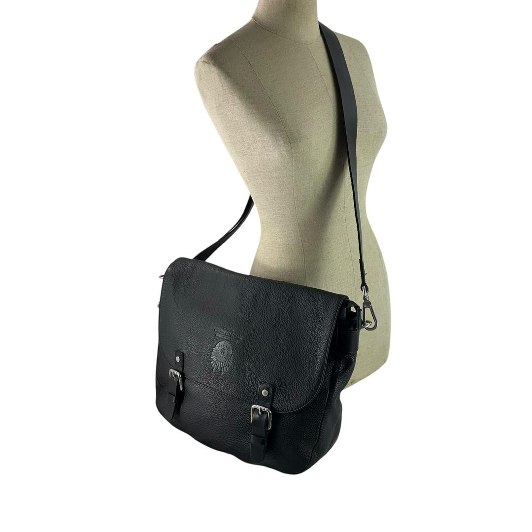 Genuine RUDSAK Canada Black Leather Messenger Bag Work School Travel - Etsy