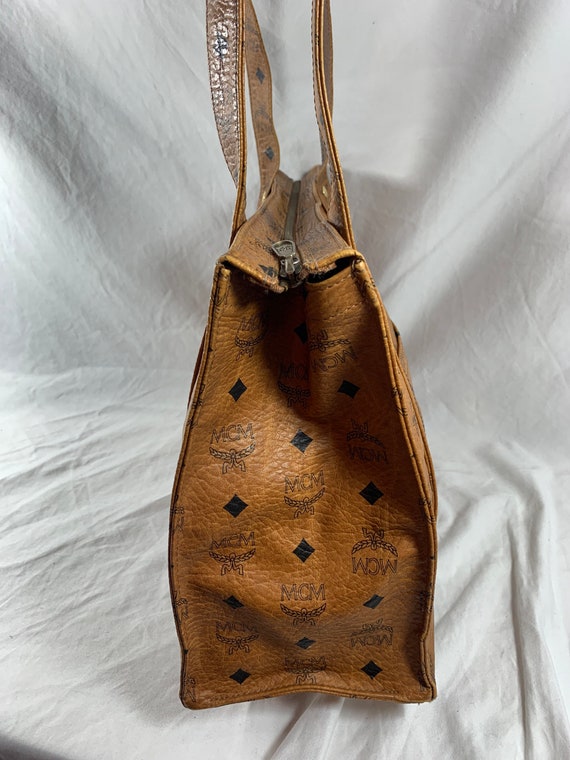 Genuine MCM Munchen cognac tan signature canvas and l… - Gem