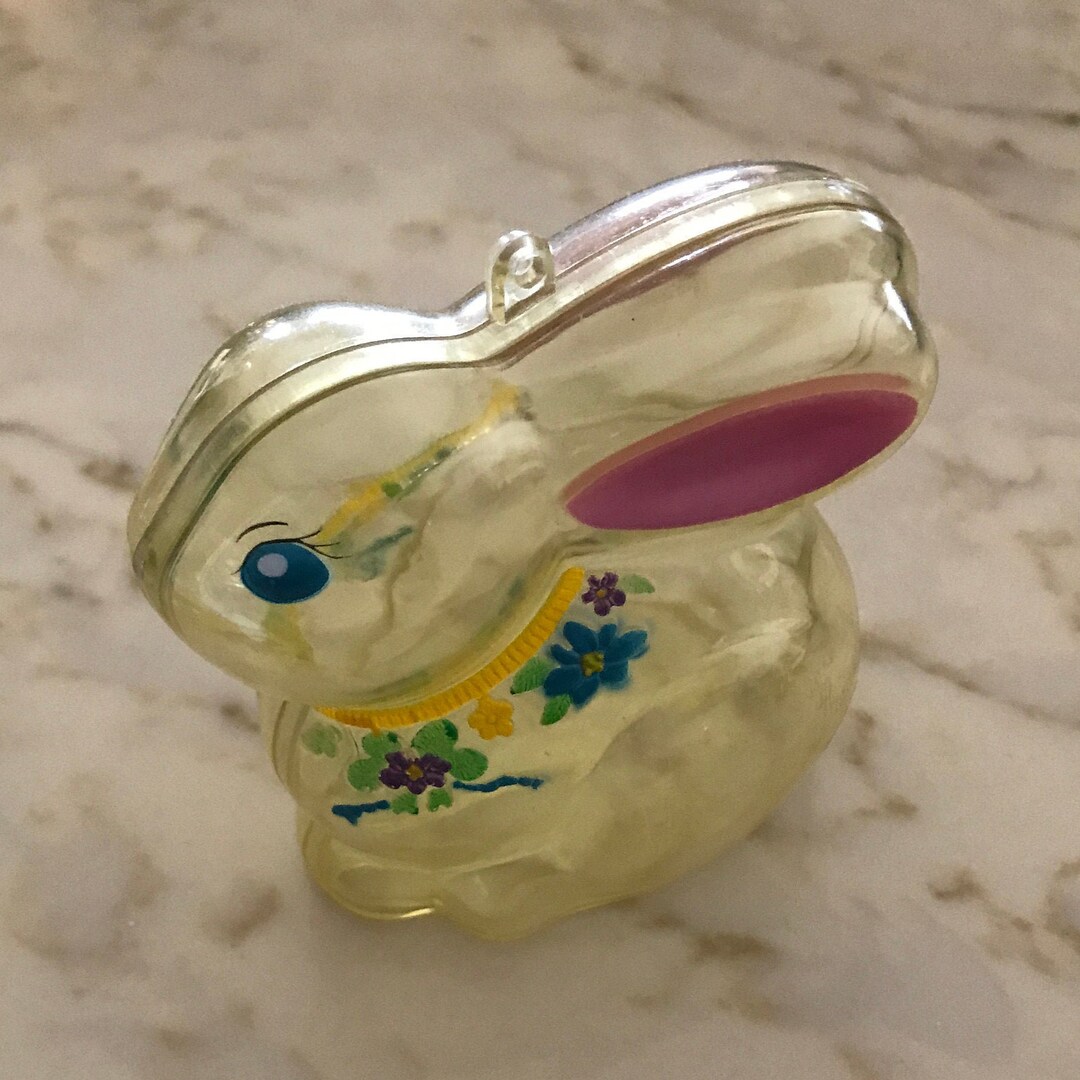 Transparent or Clear Bunny Rabbit Plastic Reusable Covered Candy ...