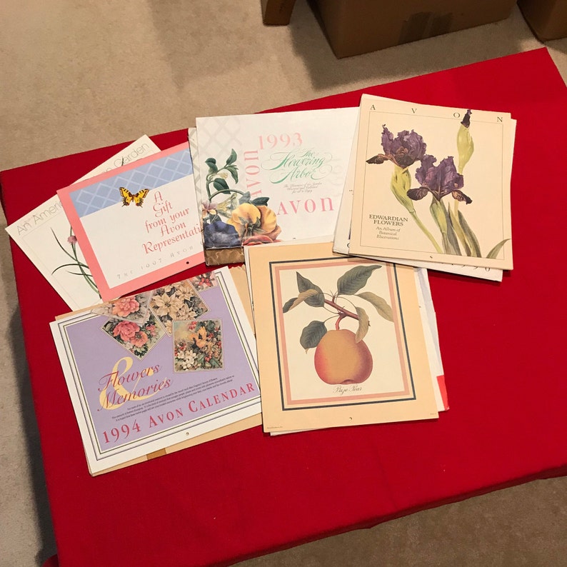 7 Colorful Collectible Avon Calendars, Vintage, 1990s - Etsy