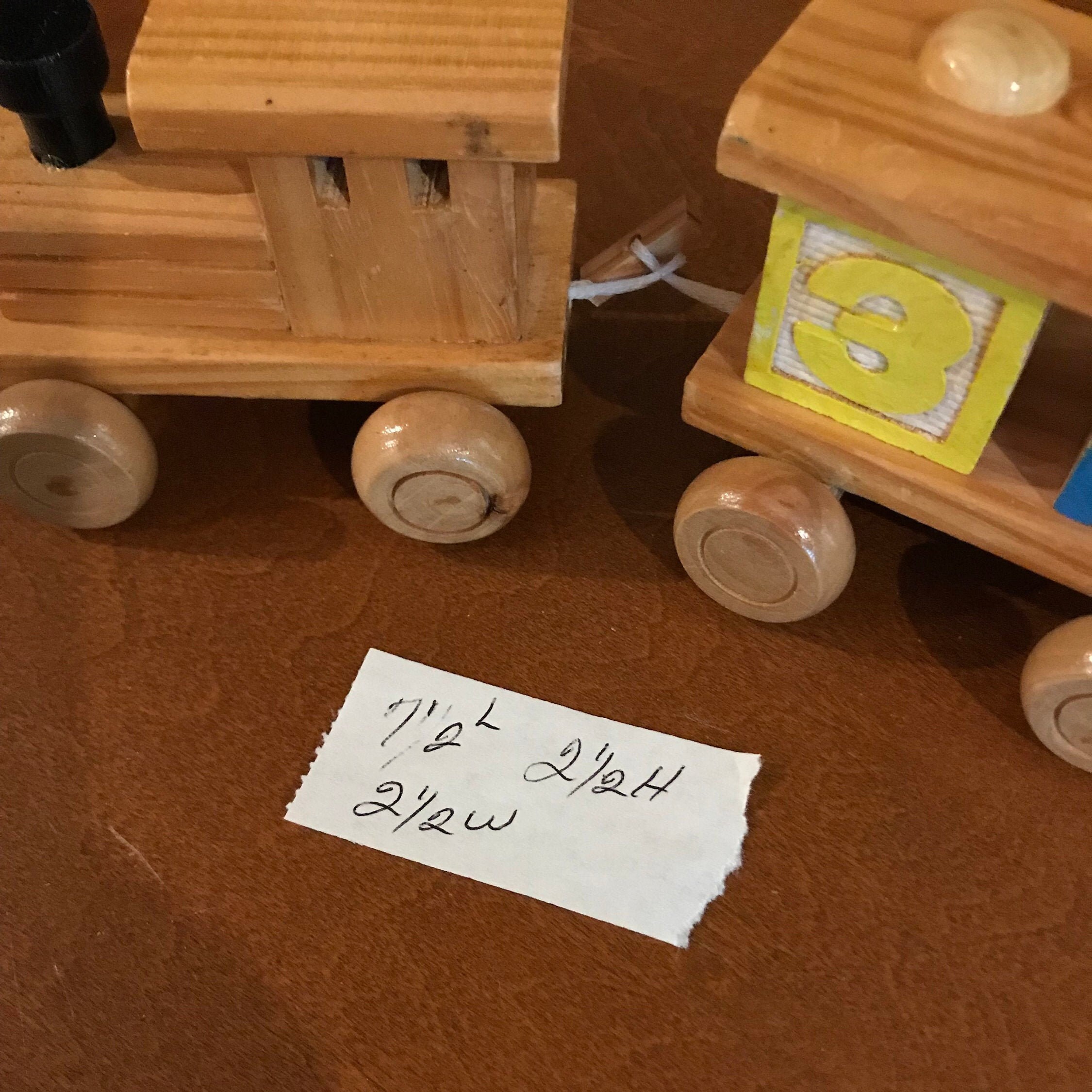 Little Wooden Train Set Pull Toy, 1980s - Etsy