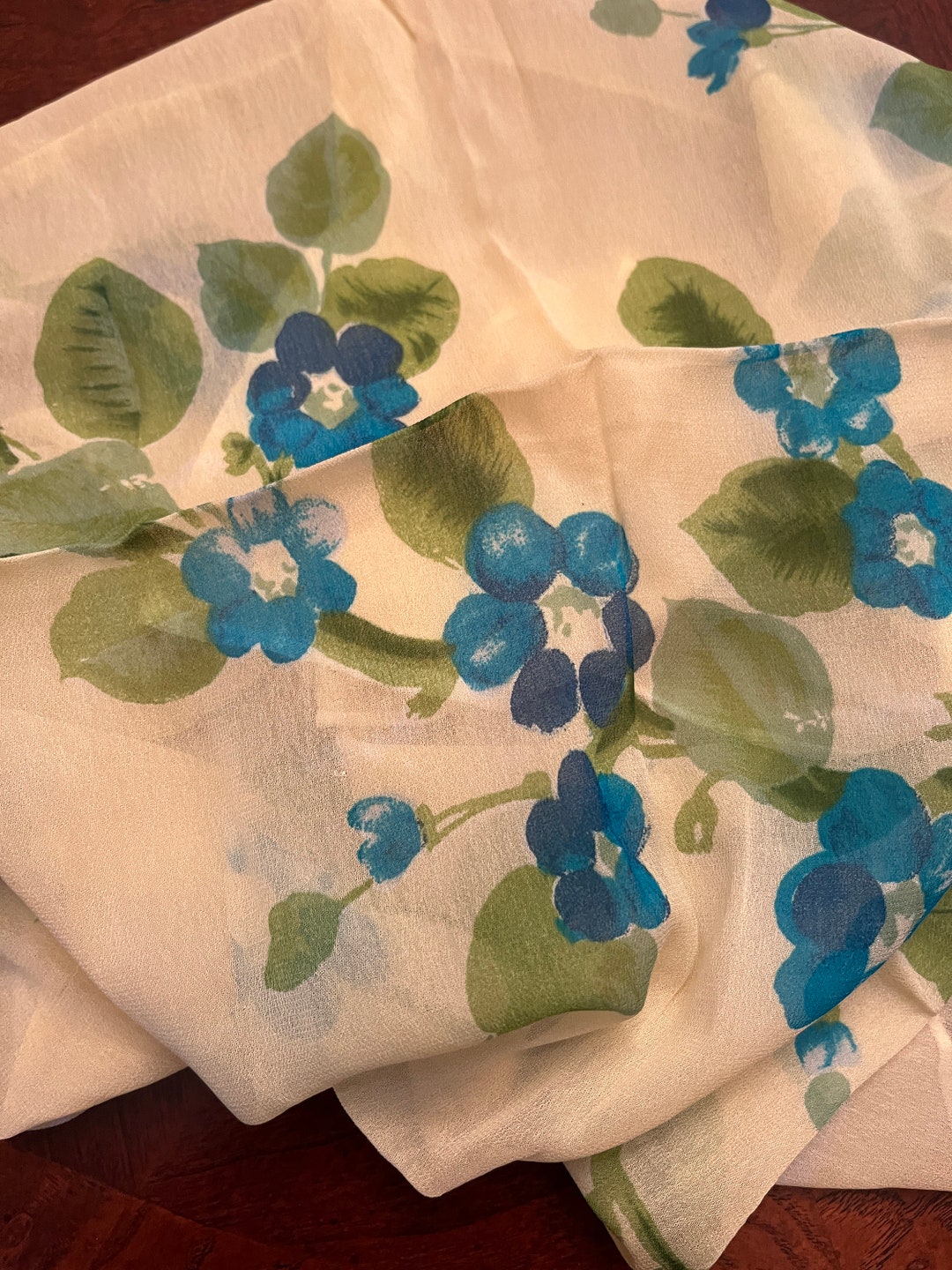 Floral Sheer Head Neck Scarf Wrap Shawl, Vintage - Etsy