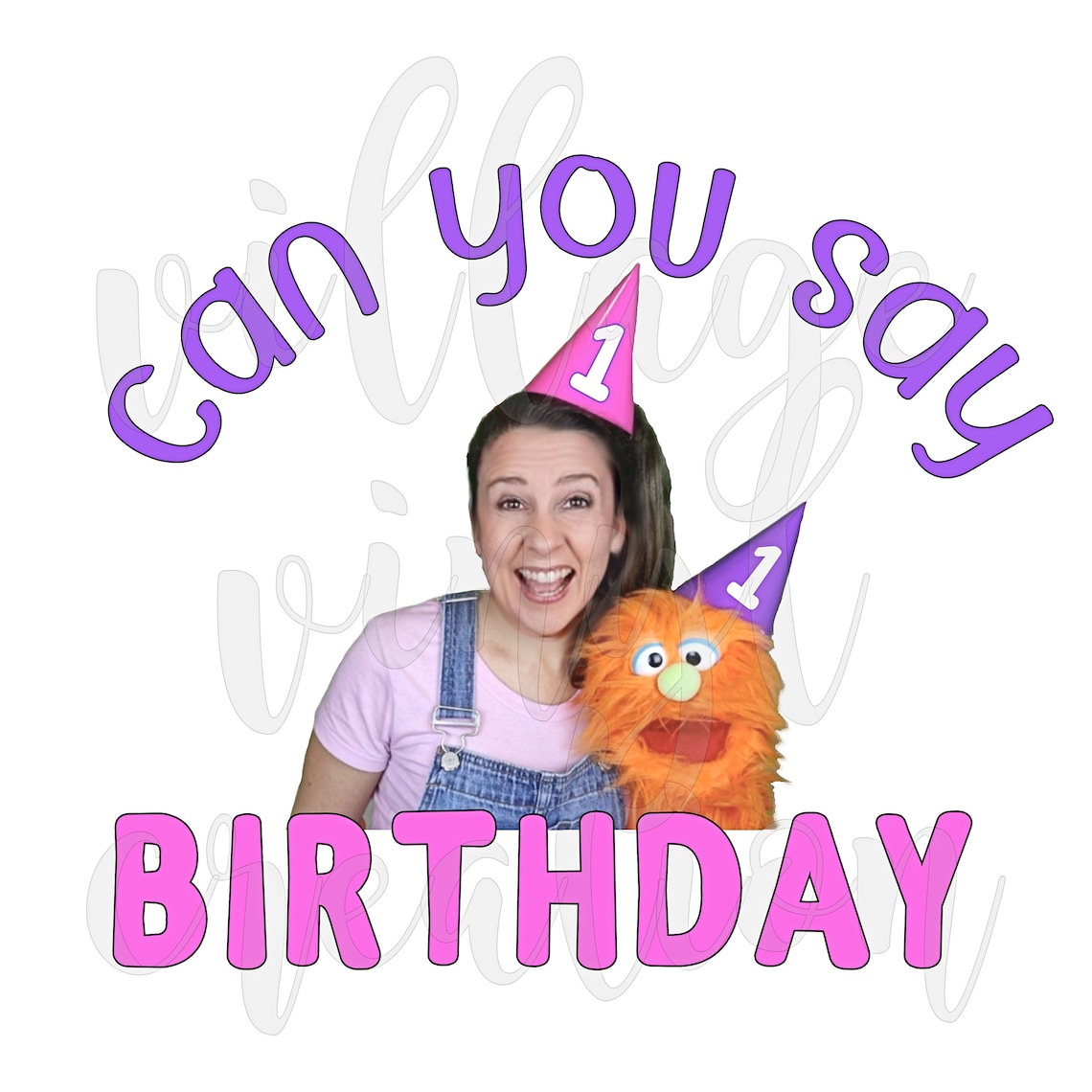 Ms. Rachel 1 First Birthday PNG File Download for Sublimation, DTF, Etc ...