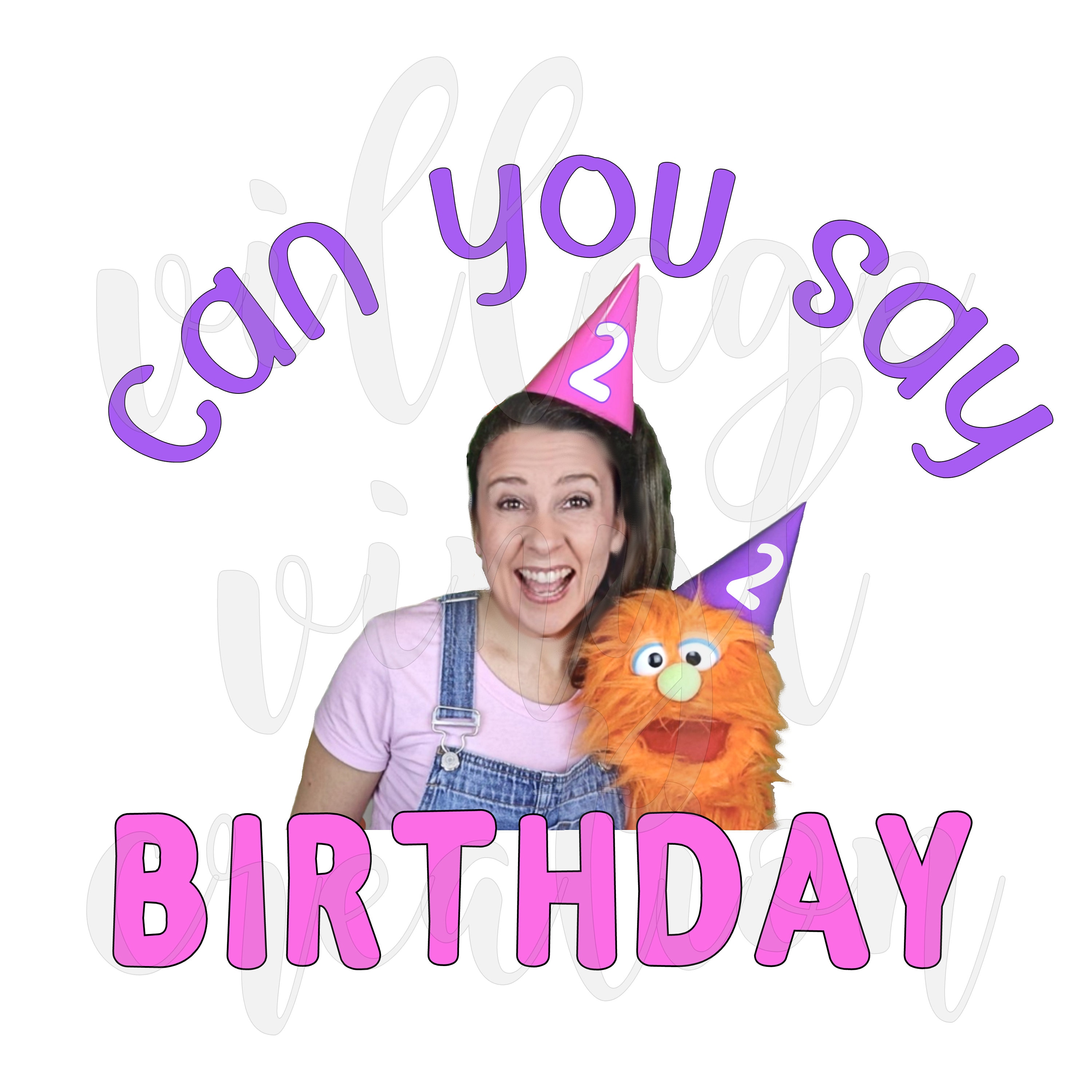 Ms Rachel 2 First Birthday Png File Download For Sublimation Dtf Etc Etsy