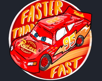 Lightning Mcqueen Sticker - Etsy