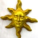 Handmade Gold Sun Face Garden Art Sculpture for Home Yard - Etsy