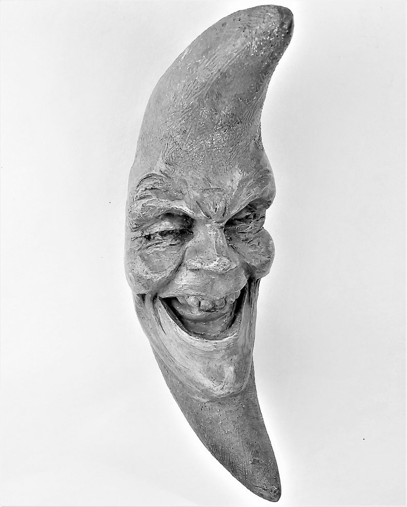 9 Handmade Laughing Moon Wall Sculpture Ready to Hang - Etsy