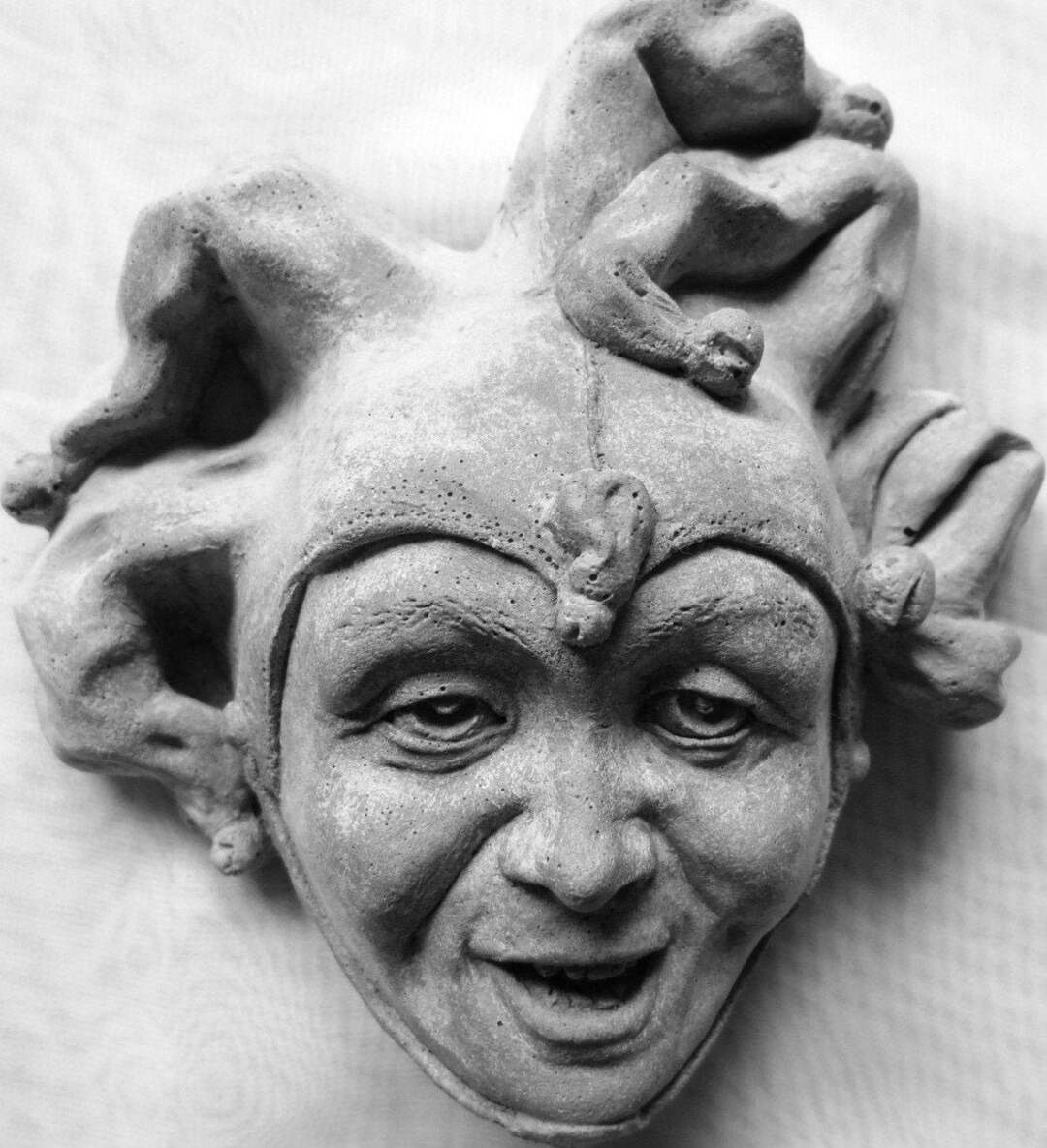 Joking Jester, a Funny Cast Stone Joker Wall Sculpture - Etsy