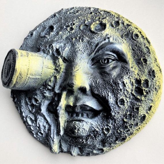 9 Man in the Moon Cast Stone Wall Sculpture a Tribute | Etsy