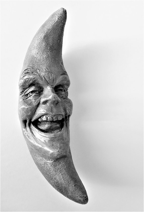 9 Handmade Laughing Moon Wall Sculpture Ready to Hang | Etsy