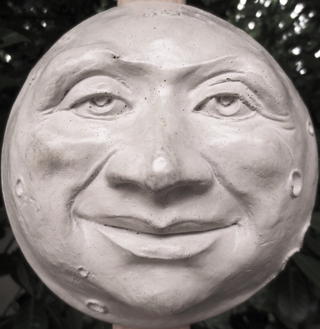 Full Moon Man Hanging Sculpture, Handmade Accent for Garden, Yard ...