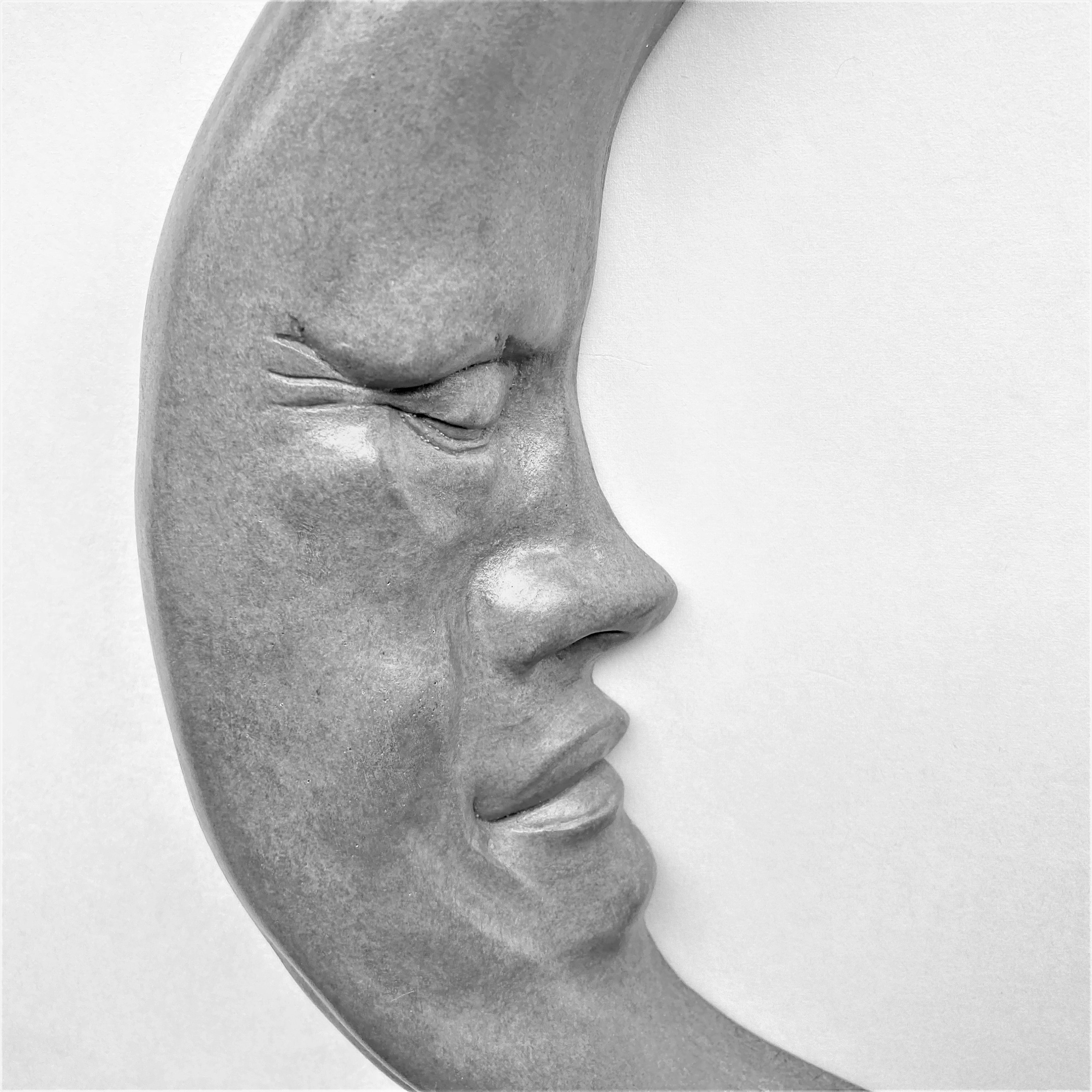 Cast Stone Crescent Moon Sculpture for Home and Garden Great | Etsy