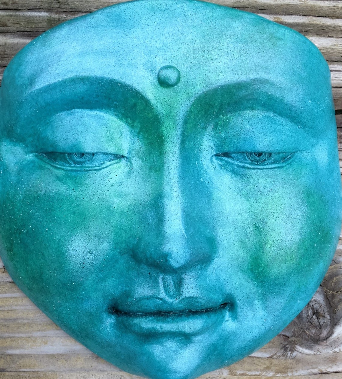 Tranquil Blue Buddha Face a Zen Garden Sculpture Cast Stone - Etsy