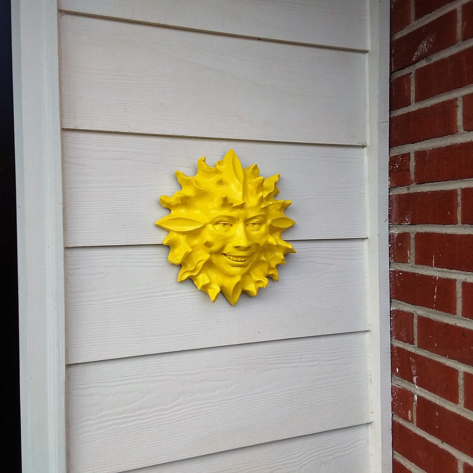 Unique Yellow Sun Face Sculpture 11 Indoor/outdoor | Etsy