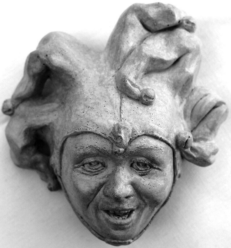 Cast Stone Fool, a 6" Wall Sculpture to Liven up Any Home - Etsy