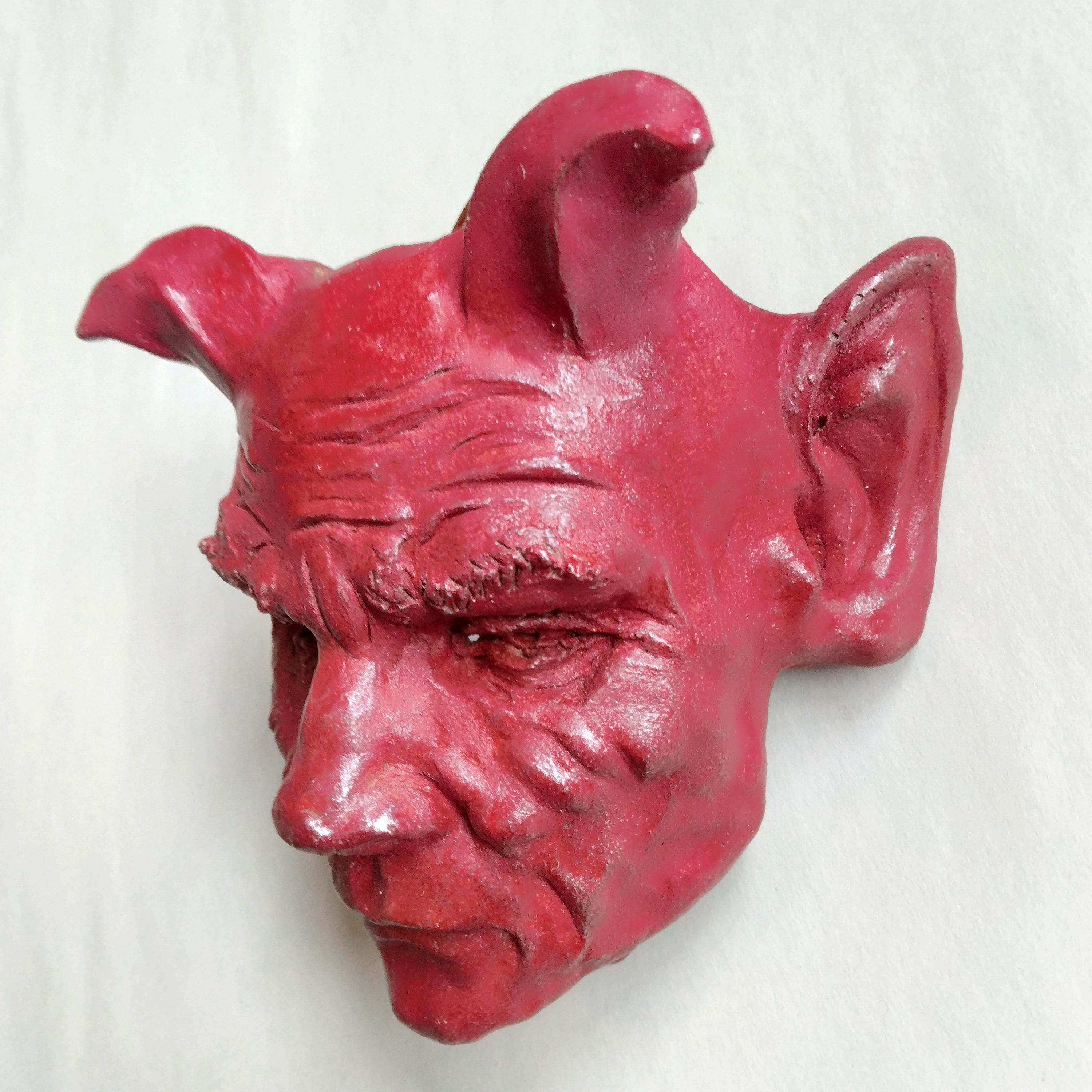Red Devil Mask, a Cute, Thoughtful Piece of Indoor-outdoor Folk Art ...