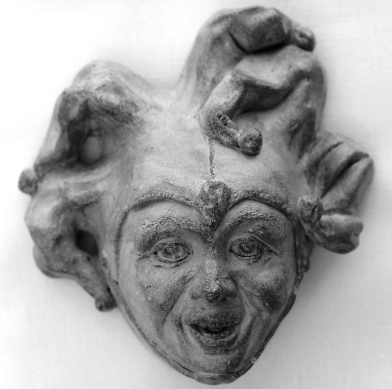 Foolish Jester a Weatherproof Cast Stone Wall Sculpture by - Etsy