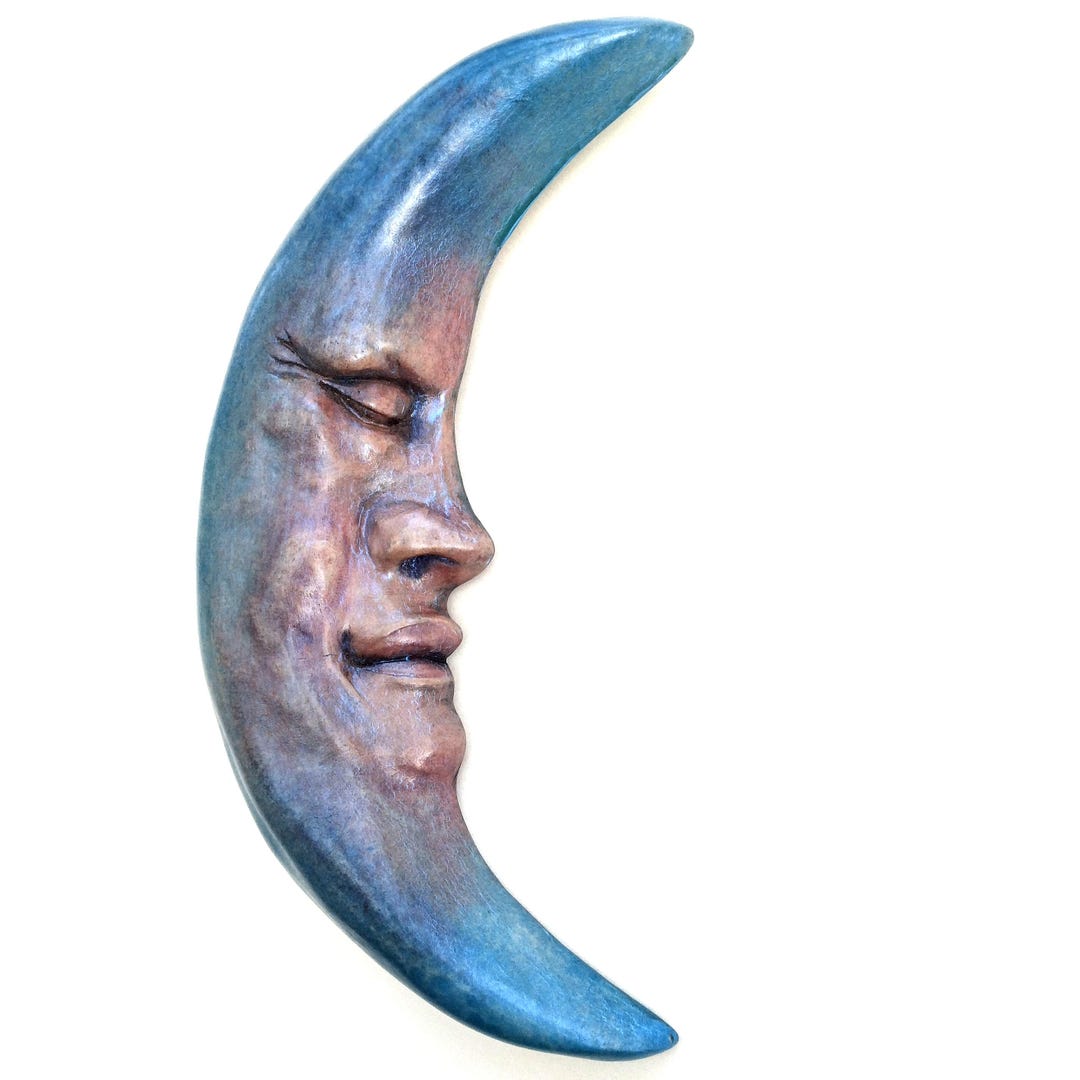 Cast Stone Crescent Moon Sculpture for Home and Garden, Great Gift! - Etsy