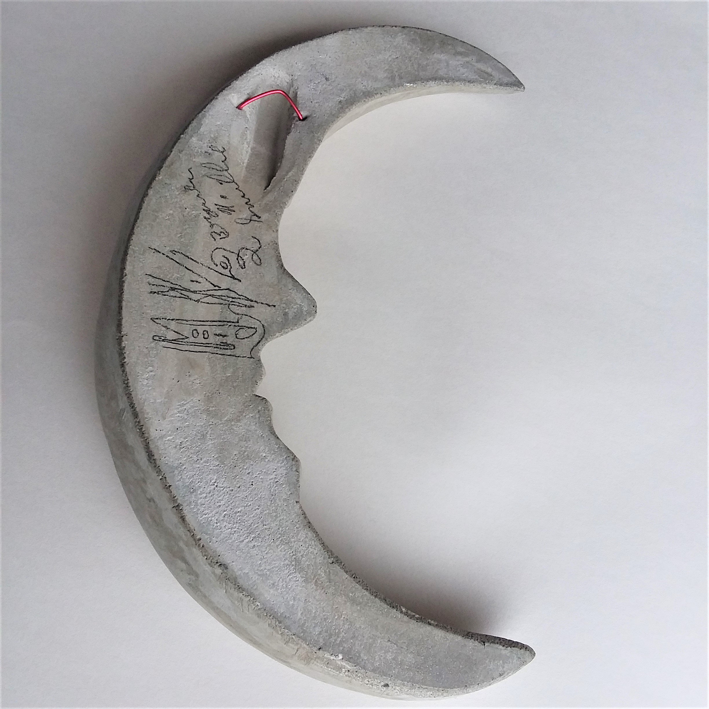 My Handmade Crescent Moon Sculpture in Cast Stone Gift Idea | Etsy