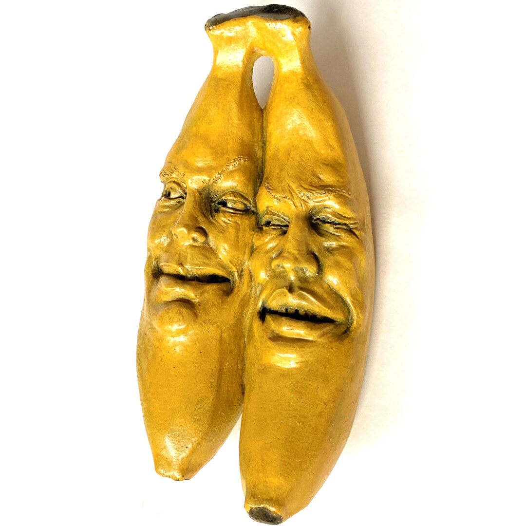 Banana Face Sculpture for Home Decor, Kitchen, Dining, Garden, Handmade ...