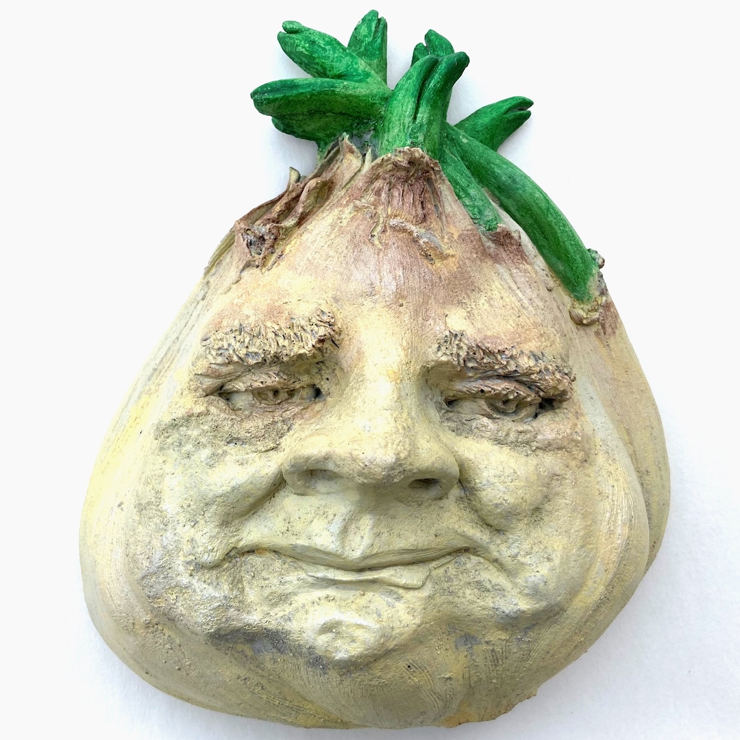 Garlic Sculpture for Home Decor, Kitchen, Dining, Garden, Cute Handmade ...