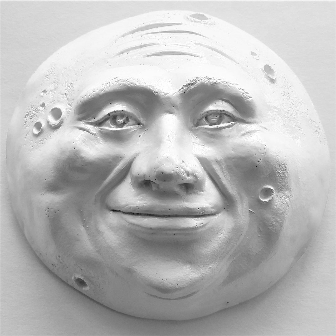 Adorable Handmade 5 Mini Moon Face Ghosty White - Etsy