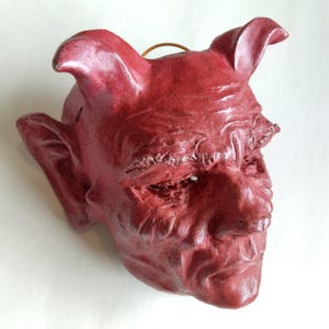 Red Devil Mask, a Cute, Thoughtful Piece of Indoor-outdoor Folk Art ...