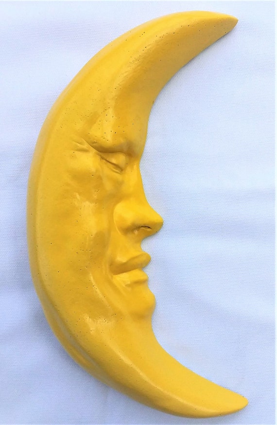 10 Crescent Moon Wall Sculpture Ready-to-hang Sculpted - Etsy