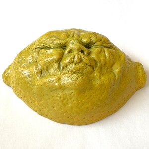 Handmade Lemon Face, Cute Ornamental Wall Sculpture, Ready-to-hang Wall ...