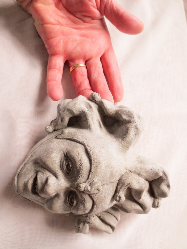 Foolish Jester a Weatherproof Cast Stone Wall Sculpture by - Etsy