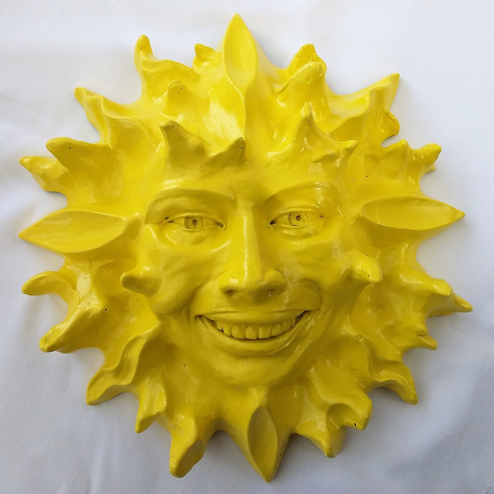 Unique Yellow Sun Face Sculpture 11 Indoor/outdoor | Etsy