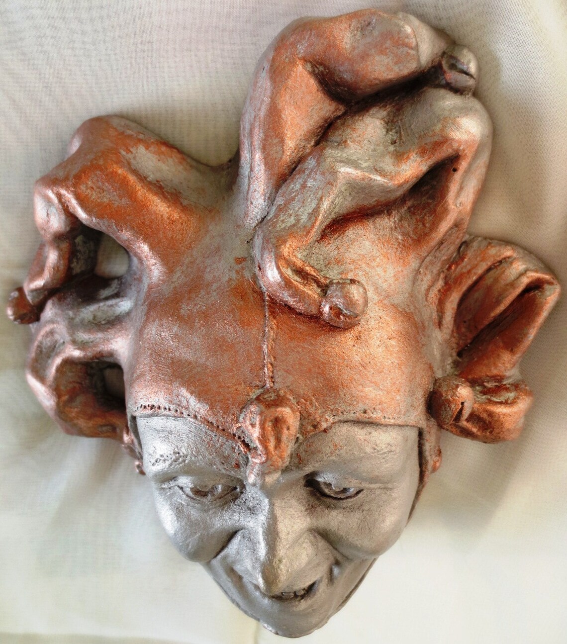 Metallic Jester a Cast Stone Wall Sculpture by Claybraven | Etsy