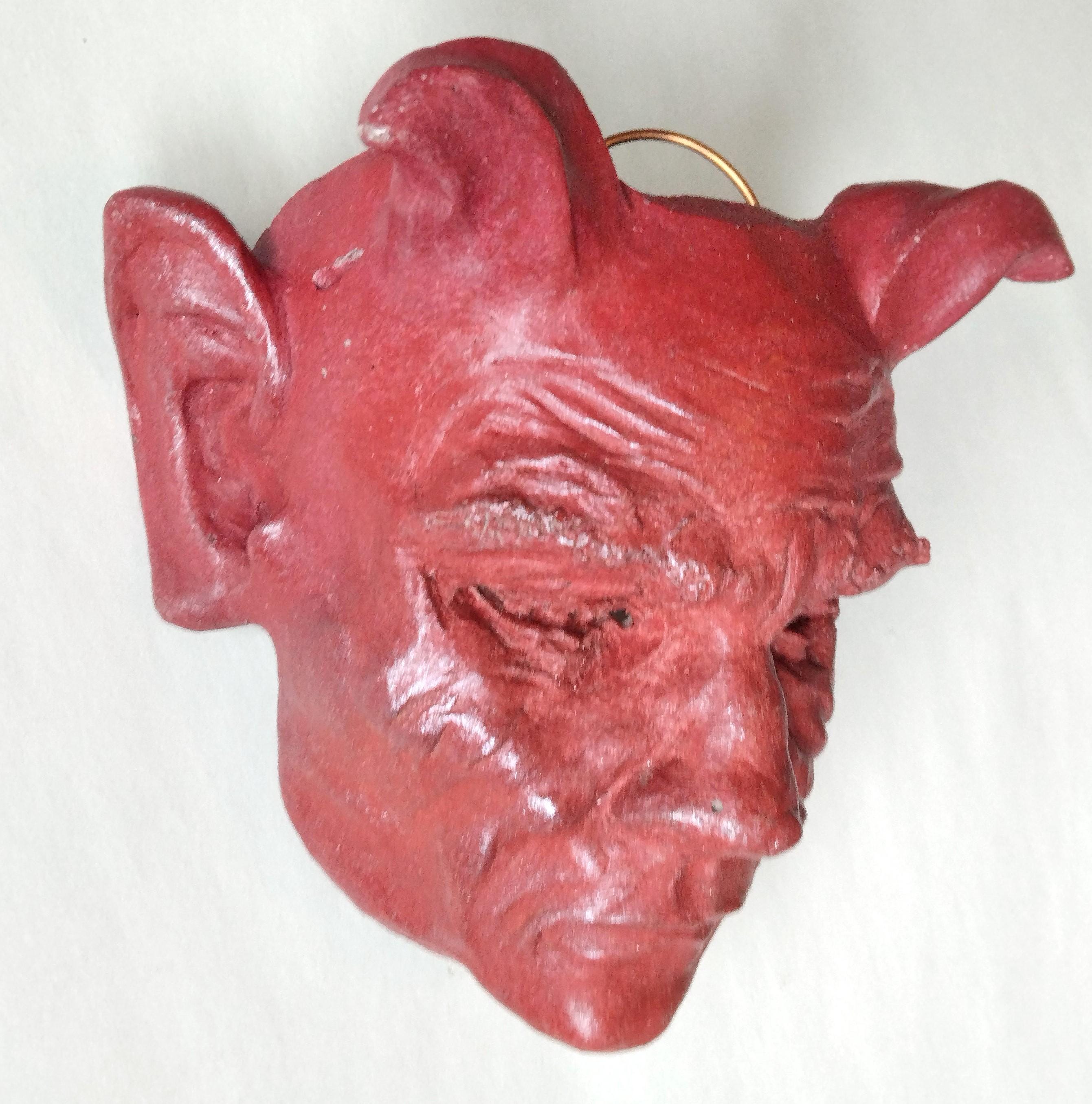 Red Devil Mask, a Cute, Thoughtful Piece of Indoor-outdoor Folk Art ...