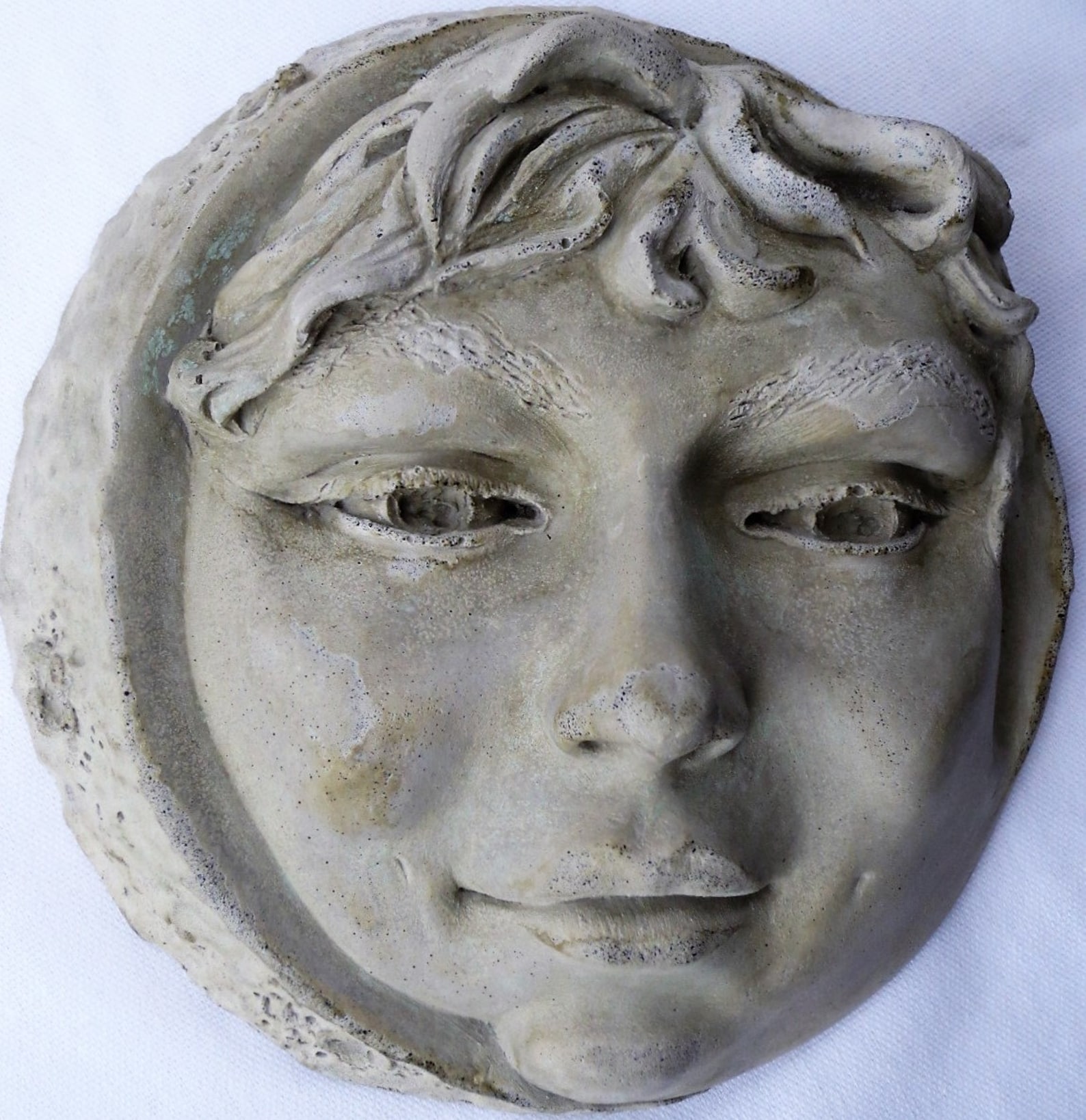 Moon Child Full Moon Wall Sculpture, Indoor/outdoor Cast Stone, A Trip ...