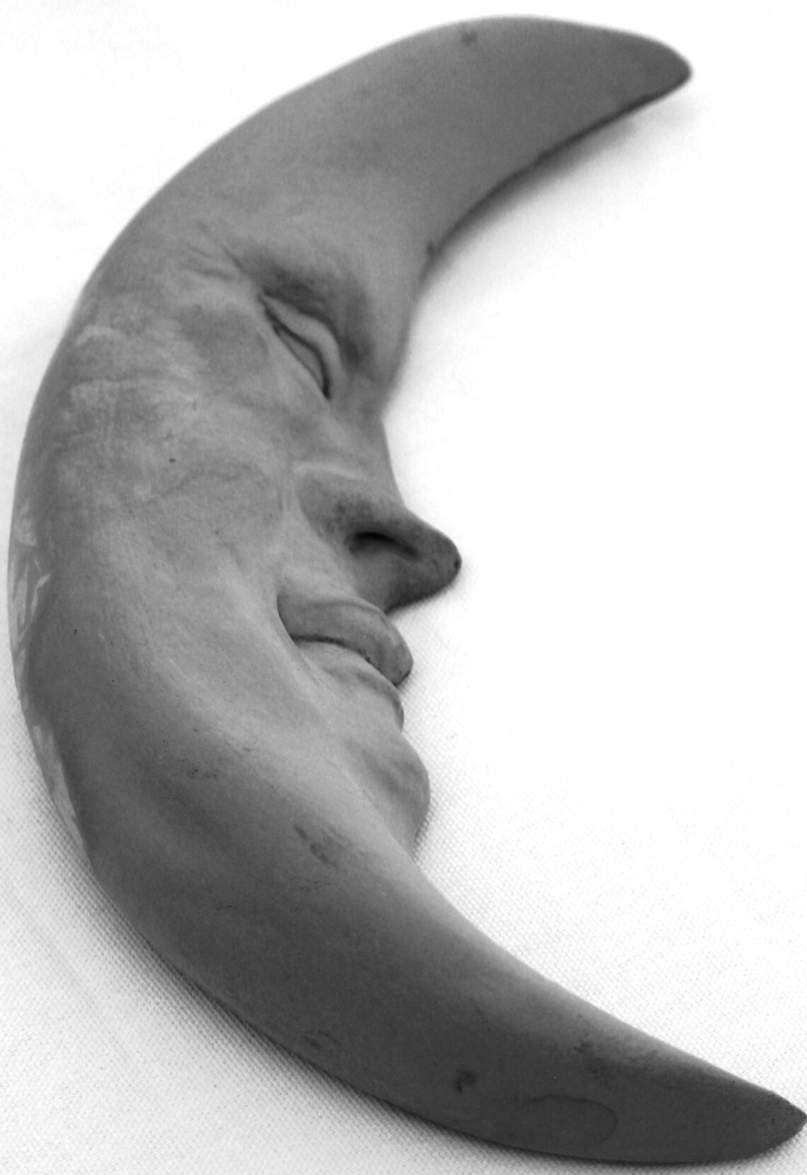 Cast Stone Crescent Moon Sculpture for Home and Garden Great | Etsy