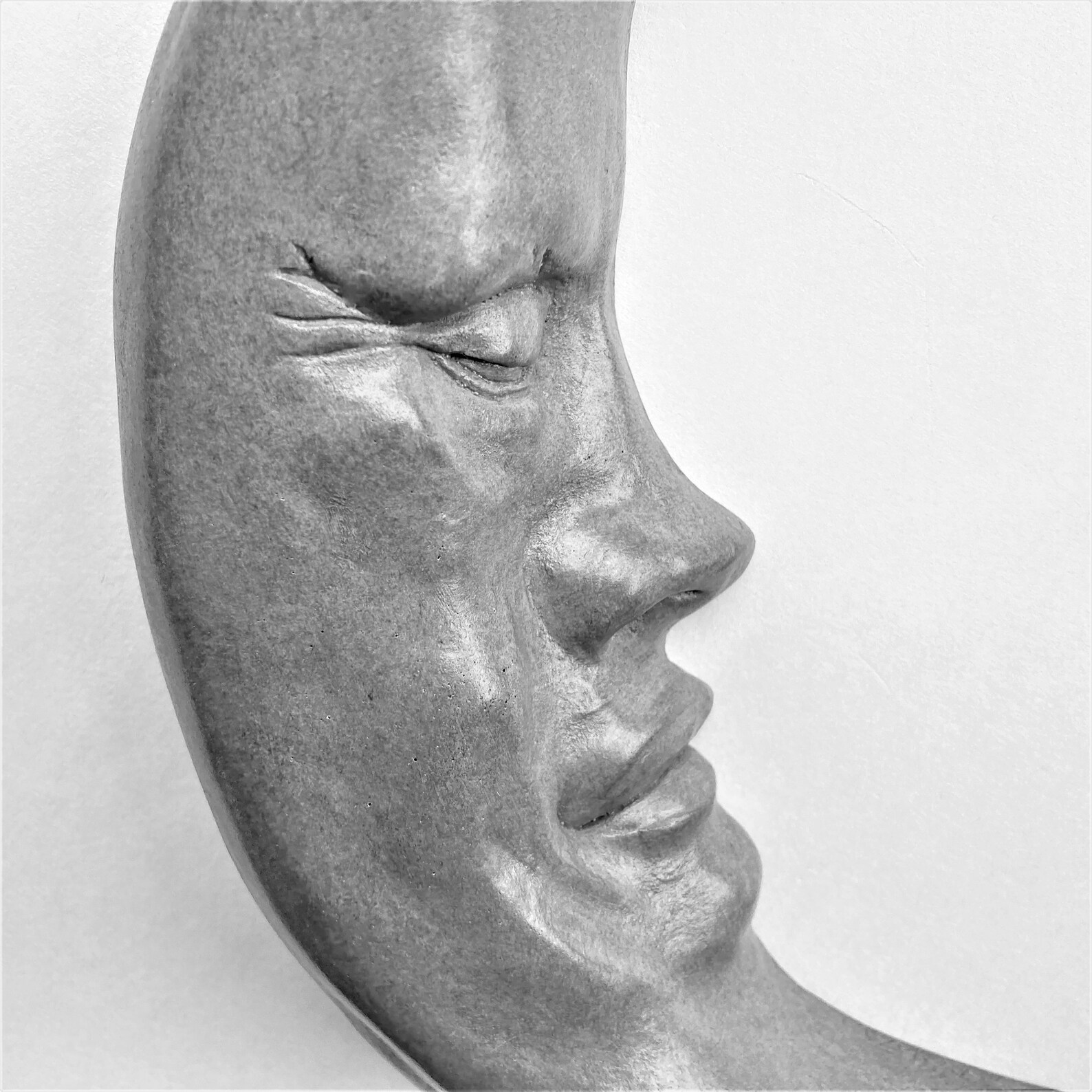 Crescent Moon Sculpture in Cast Stone for Home and Garden, Great Gift ...