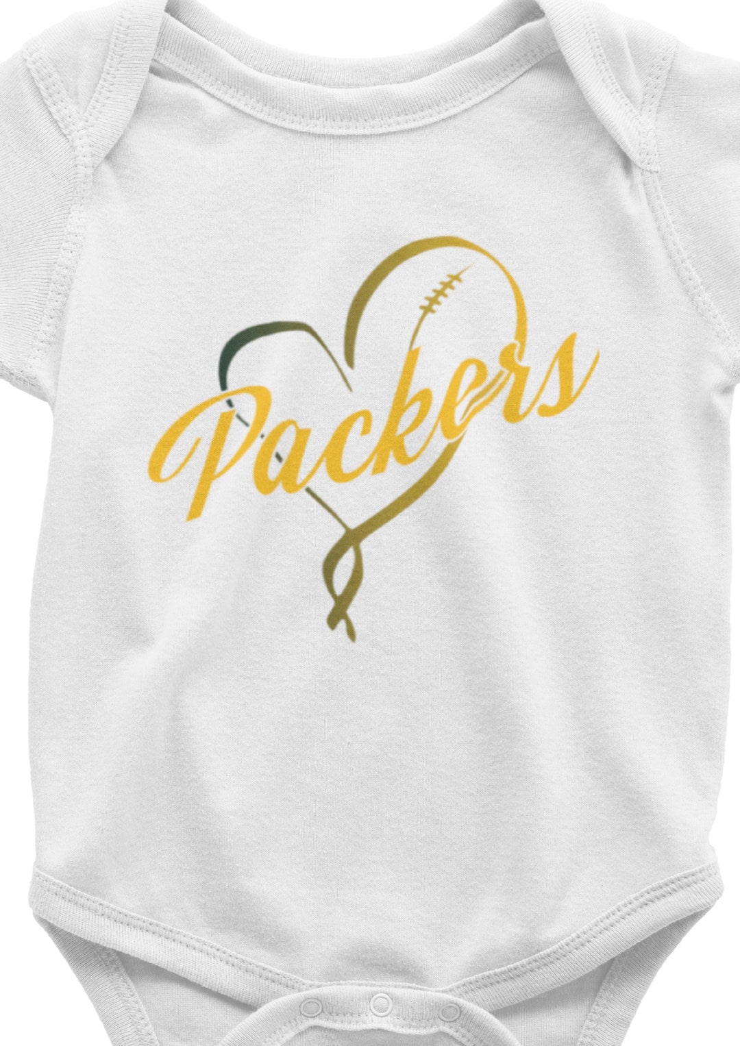 Adorable Packer Heart Bodysuit or Toddler T-shirt, Great Gift for the ...