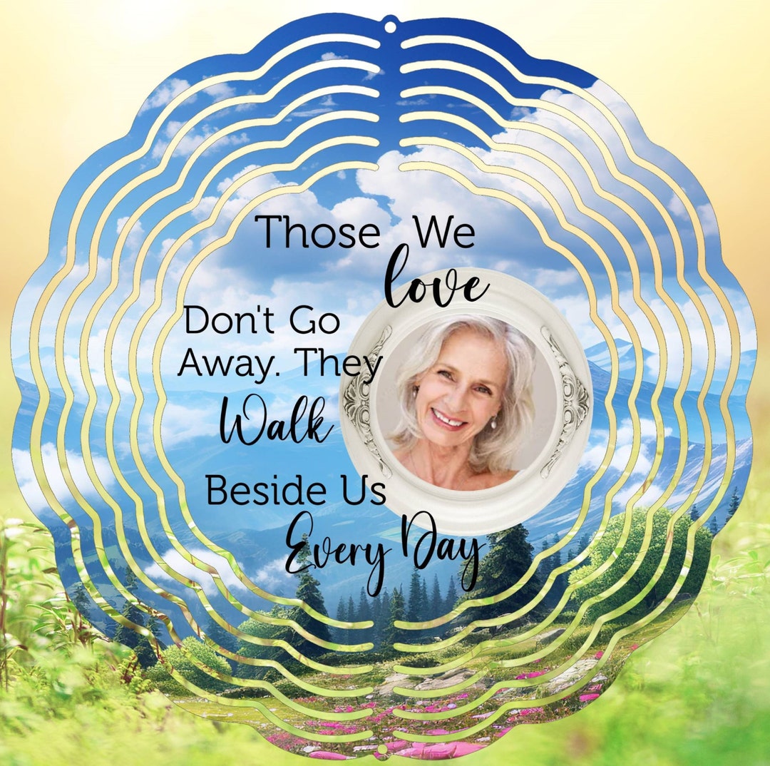 Beautiful Personalized Memorial 10" Wind Spinner, Nice for Cemetery ...
