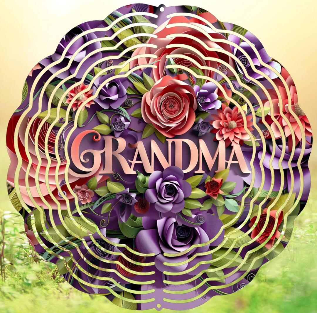 Beautiful Memorial, Grandma, 10" Wind Spinner, Item #SP301, Optional ...