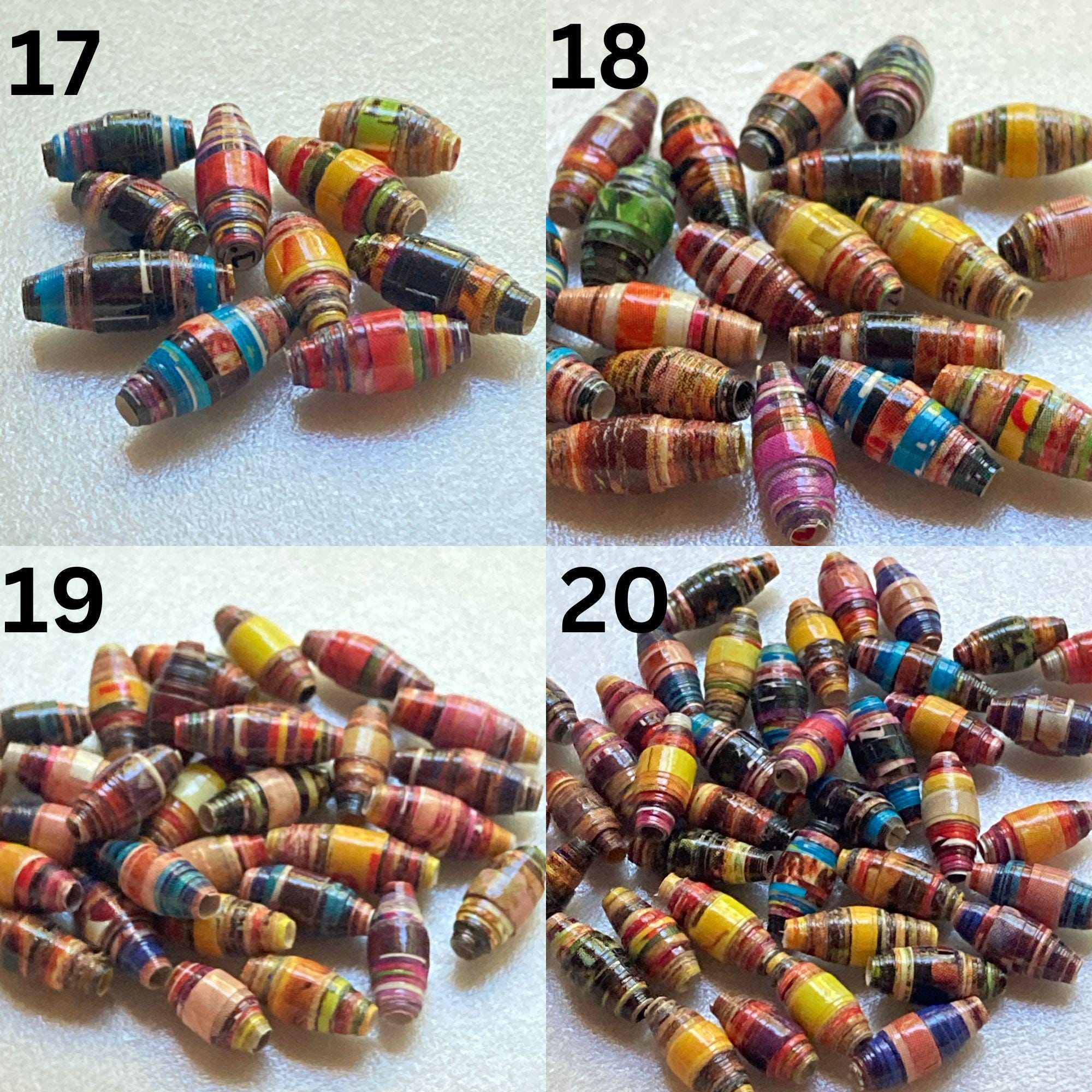 Unique Paper Beads for Jewelry and Bracelets. One of a Kind Handmade ...
